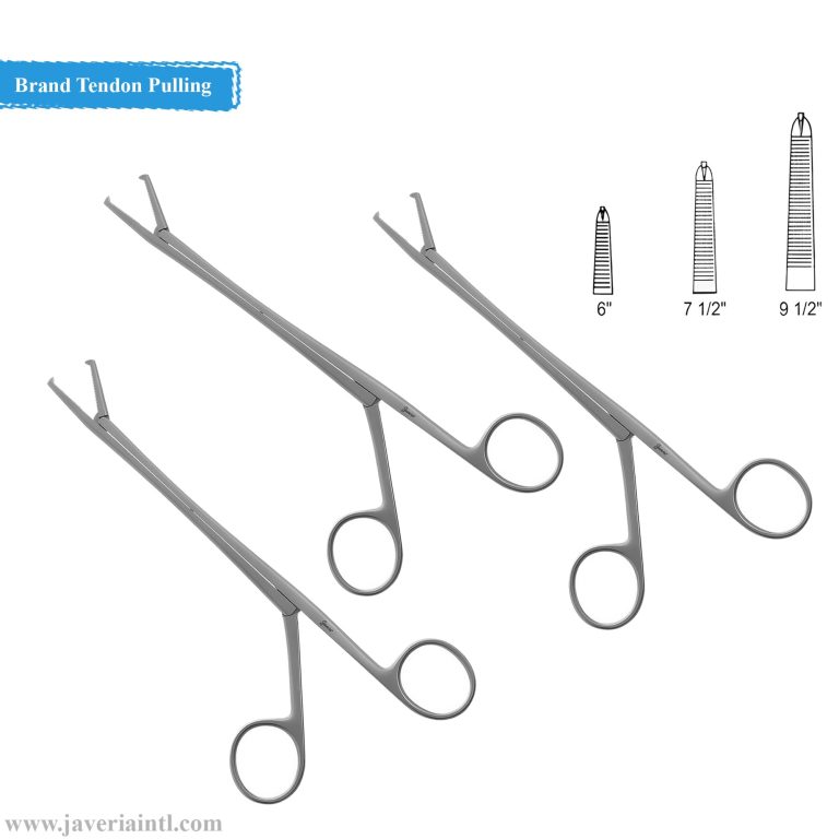 Brand Tendon Pulling Forceps - Serrated Grip Reliable Tool