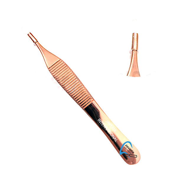 Brown Adson Forceps Rose Gold Coated 7x7 Teeth - Javeria International