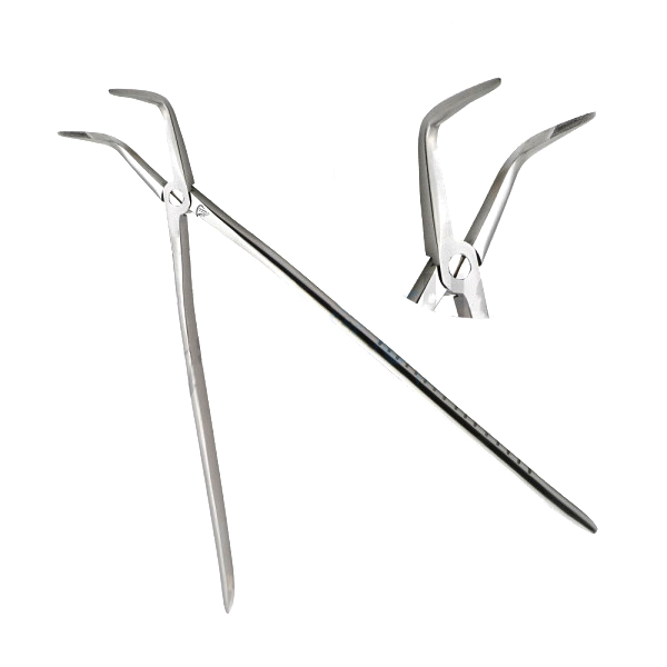 Equine Dental Root Fragment Forceps - Delicate 90° - Javeria International