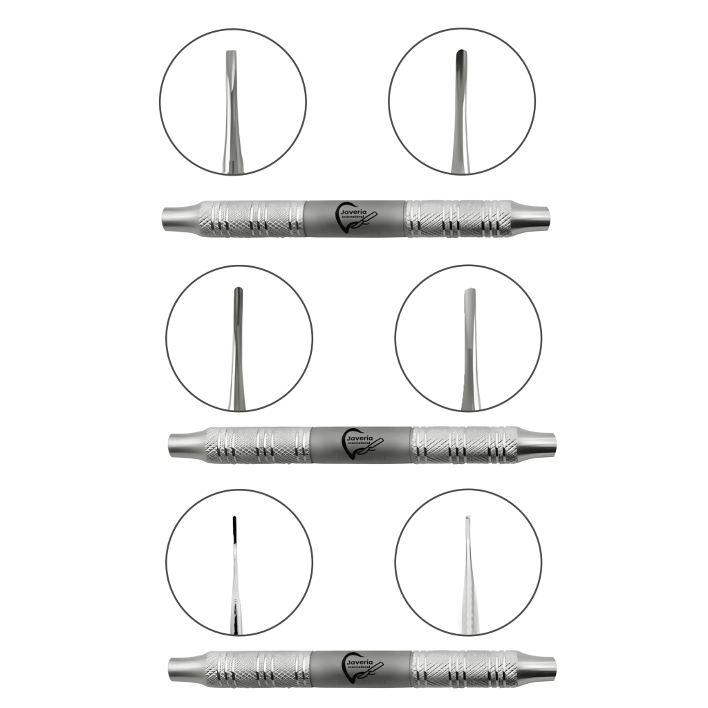 Dental Elevator Set of 3, Double Ended - Javeria International