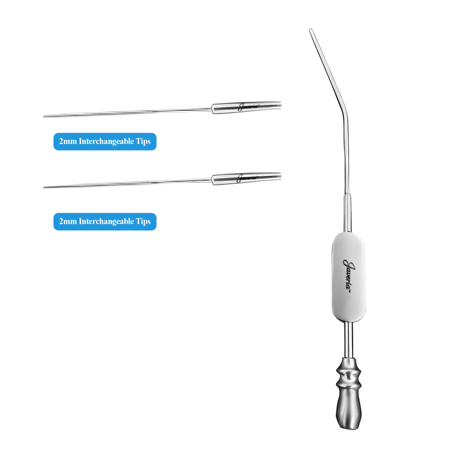 Javeria SE Ear Suction Tube with 2mm Interchangeable Tips - 20/22 Gauge ...