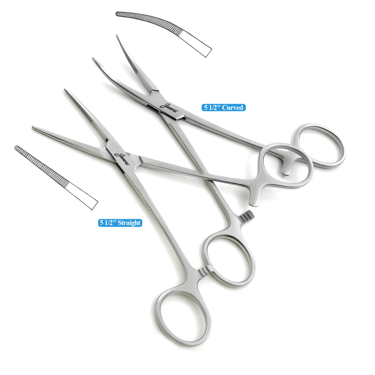 Kelly Hemostatic Forceps 5 1/2" Left Hand - Javeria International