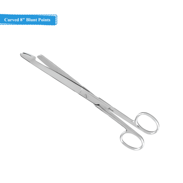 Enterotomy Scissors Curved 8" Blunt Points - Heavy Blades - Javeria ...