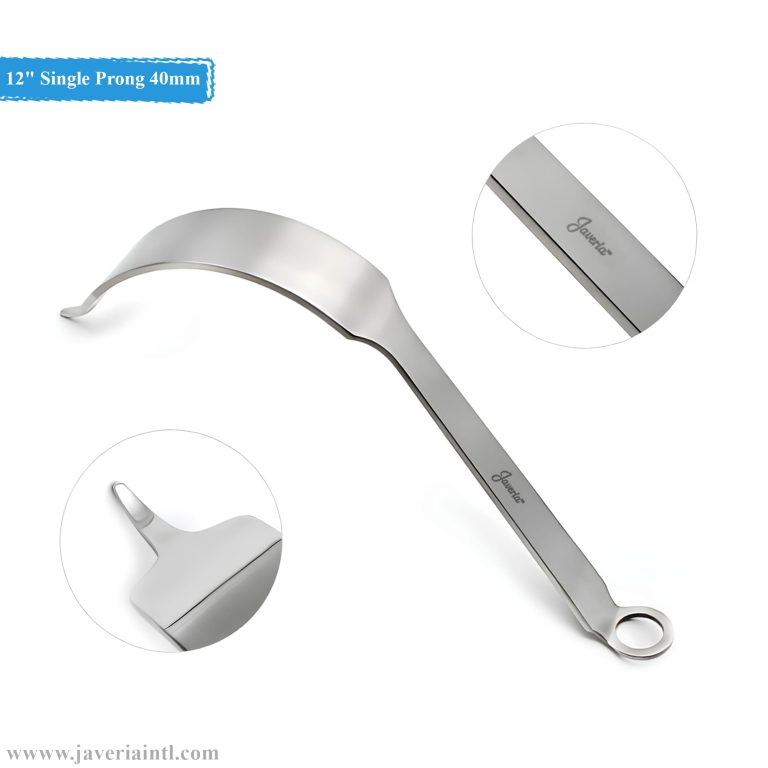 Reliable Broad Acetabular Retractor 12" Single Prong 40mm