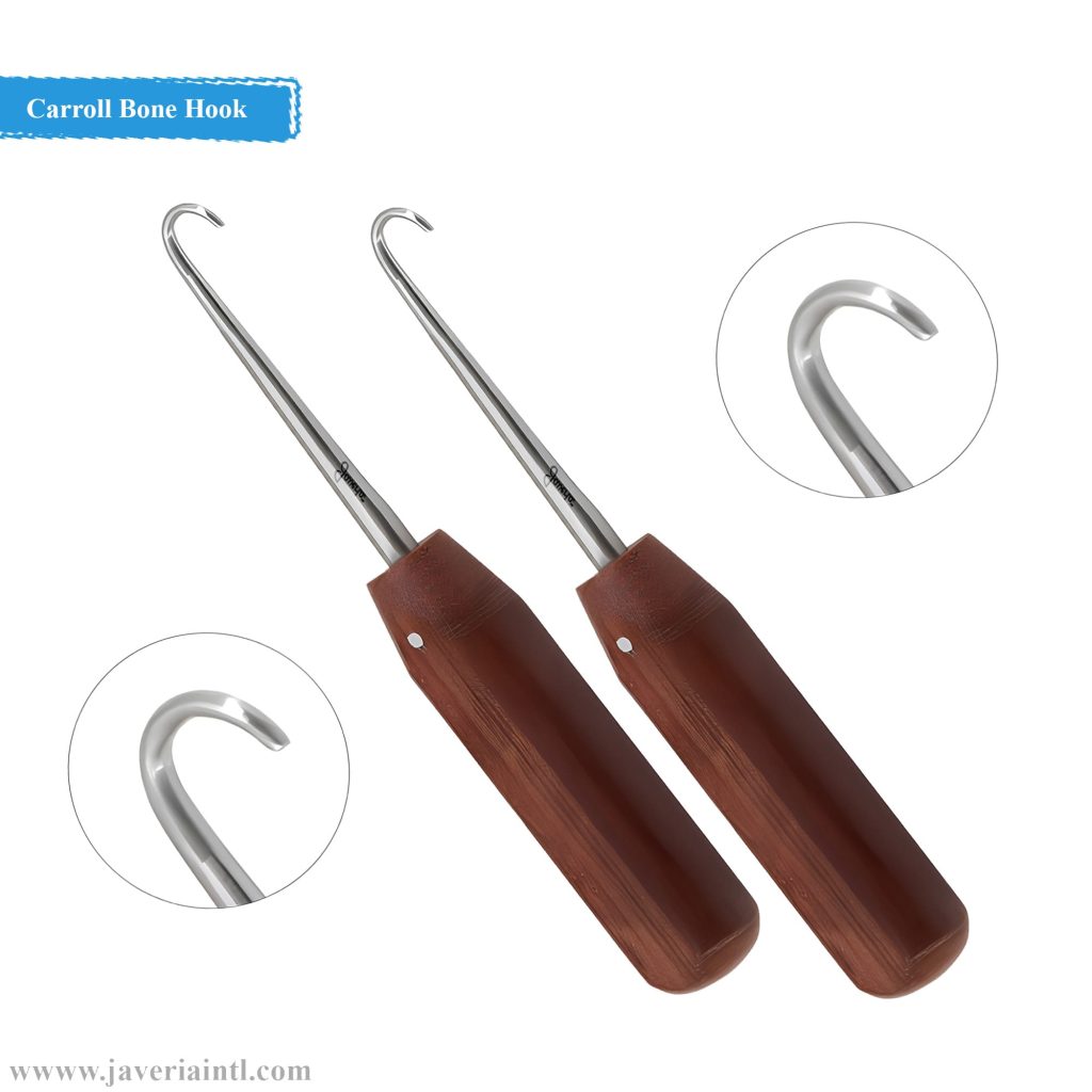 Carroll Bone Hook with Phenolic Handle - Ortho Reliable Tool